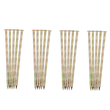 CAXUSD 20pcs 6 Twist Screw Spiral Deck Nail Garden Edging Stakes ...