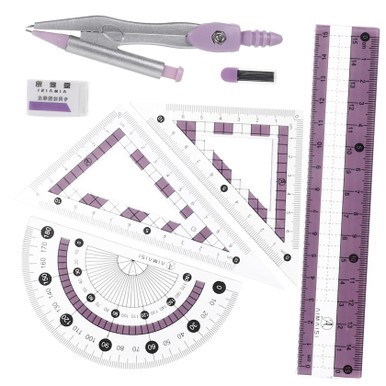 TEHAUX 3 Sets Ruler Set Compass for Geometry Protractor and Compass ...