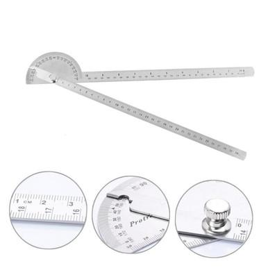 Angoily Rustproof Protractor 180 Stainless Steel Protractor Angle ...