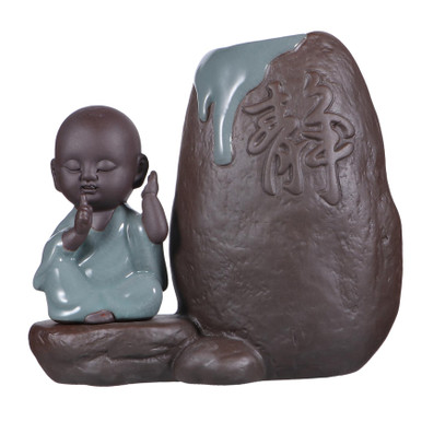 CIMAXIC Purple Clay Hydroponic Flower Pot Baby Monk Planter Water Plant ...