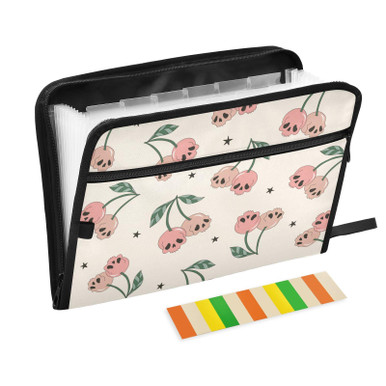 Cherry Skull Berry File Folders 13 Pockets A4 Letter Size Expandable ...