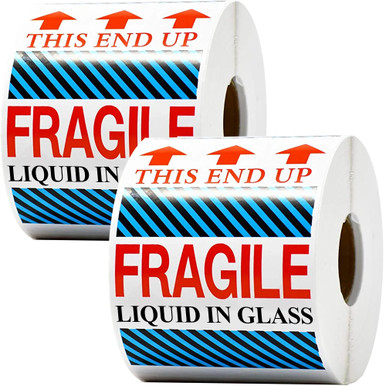 Fragile Stickers 3"X5" (2 Rolls, 1000 Labels), Fragile Tape and Packing ...