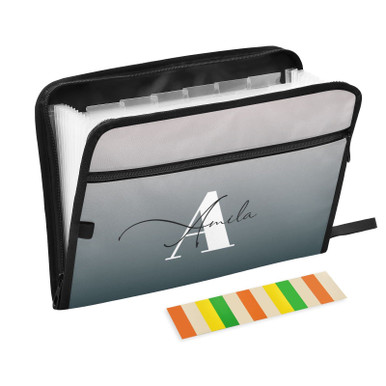 Grey Gradient Custom Expanding File Folder Personalized Accordion ...