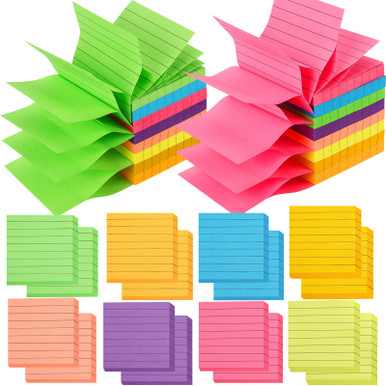 TFTAFAN Pop Up Sticky Notes 3x3?Lined Sticky Notes 3x3 100sheet/200 ...