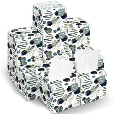 Qilery 12 Pcs Soft Facial Tissues Cube Boxes with 2 Ply Tissue Paper 80 ...
