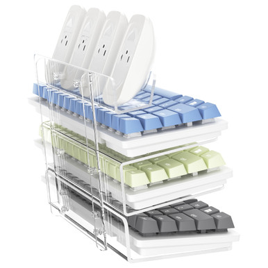 HBlife Keyboard Mouse Storage Rack, Acrylic Keyboard Display Stand ...