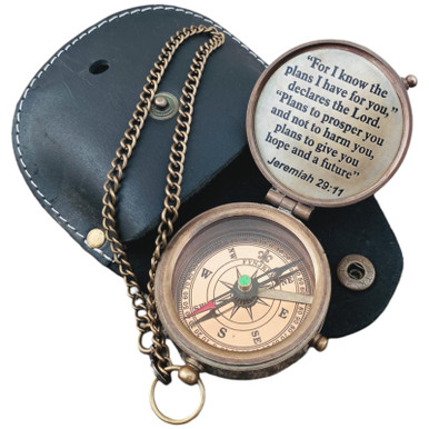 for i Know Bible Verse Compass, Christian Compass Religious Gift for ...