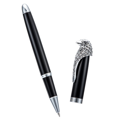 Personalized Fuliwen Black Rollerball Pen, Bald Eagle Head Clip ...