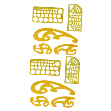 TEHAUX 2 Sets Stencil Circle Measuring Rulers Circle Templates Rulers ...