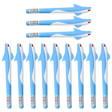 STOBOK 12pcs Dolphin Shape Silicone Gel Pen Child Pen Fine Point Black ...