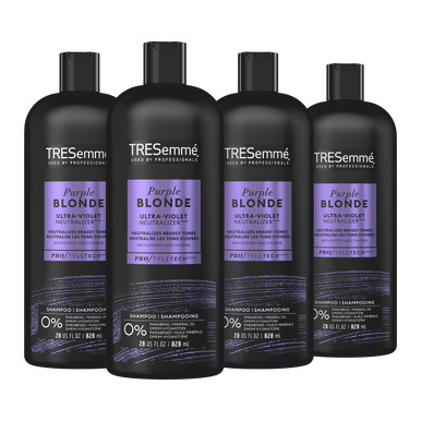 TRESemme Purple Blonde Shampoo 4 Count For Blonde Hair & Silver Hair ...