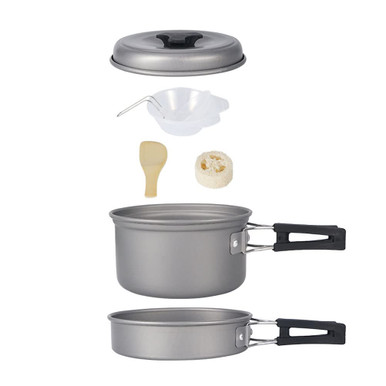 Camping Cookware 7 Piece Outdoor Mess Kit Backpacking, Trailblazing Add ...