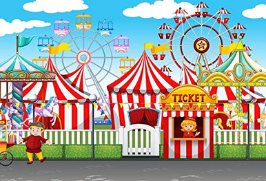 Yeele 7x5ft Fairground Photo Backdrop Cartoon Circus Carnival ...