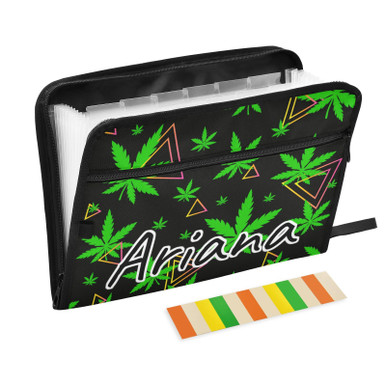 Custom Green Leaves Expanding File Folders 13 Pockets Accordion File ...