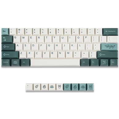 61 Keys PBT Botanical Keycaps 60 Percent, Cherry Profile, Dye ...