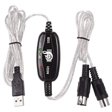 TENINYU USB to MIDI Cable Converter 2 in 1 PC to Synthesizer Music ...