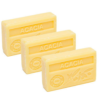 French Soap, Set of 3 x 100g - Acacia - Argan Oil Soap - La Maison du ...