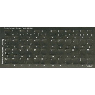 AZERTY Non-transparent Opaque French Keyboard Stickers - French ...