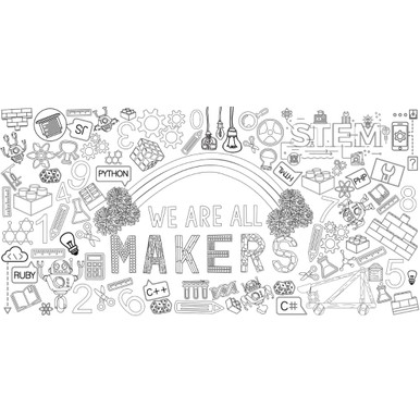 STEM / STEAM Learning Giant Coloring Banner - Warehousesoverstock