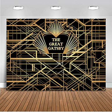 Mocsicka Great Gatsby Party Backdrop 7x5ft Gatsby Banner Happy Birthday ...