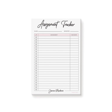 Assignment Tracker For College Students, Daily Study Assignment Planner ...