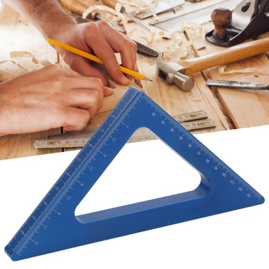 Triangle Ruler, Woodwork Triangle Ruler Blue 90 Degree Inch Metric ...
