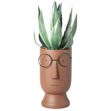 Tall Face Planters Pots,9.6 inch Terracotta Plant Pot Modern Ceramic ...