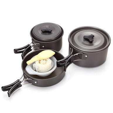 AIROKA Camping Cookware Set Campfire Lightweight Outdoor Cooking Mess ...