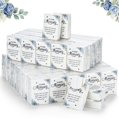 Jetec 100 Pack Funeral Facial Tissues Pocket Tissue Travel Tissues Size ...