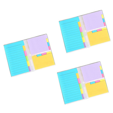 NUOBESTY 3pcs Sticky Tabs Writable Note Labels Time Memo Striped Sticky ...