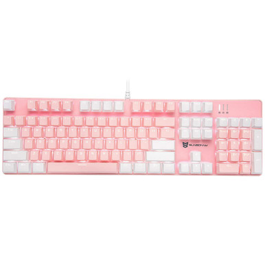 Qisan Mechanical Gaming Keyboard Full Size 104 Keys US Layout Wired ...