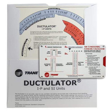 Trane Calculator Kit - (1) Trane Ductulator with Sleeve and (1) R-410A ...