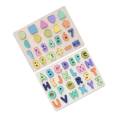 TOYANDONA 2 Sets Alphabet Block Puzzle Matching Block Games Blocks ...