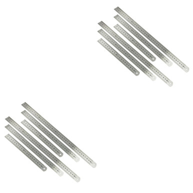 Angoily 12 Pcs Straight Rulers School Ruler Straight Metal Ruler Metal ...