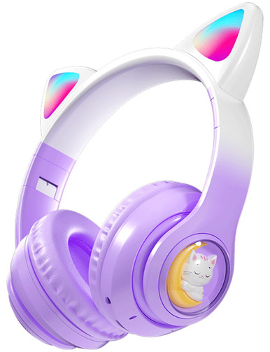 CompraFun Cat Ear Bluetooth Headphones, Kids Wireless Headphones with ...