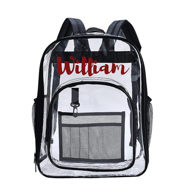 Godchoices Personalized Clear Backpack, Heavy Duty Clear Bookbag ...
