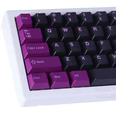 Wunzkii Keycaps 153 Keys Black Lotus PBT Keycaps, Double Shot ...