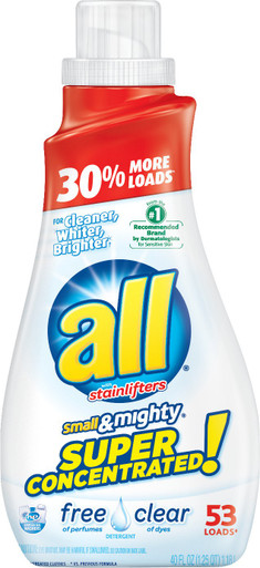 all Small & Mighty Super Concentrated Liquid Laundry Detergent, Clear ...