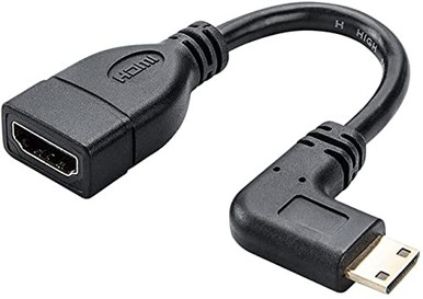Connectors Mini HDMI Cable 0.5ft Mini-HDMI Male to HDMI Female Adapter ...