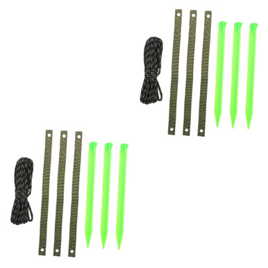 Yardenfun 2 Sets Plant Support Anchor Tree Staking Kit Wooden Stakes ...