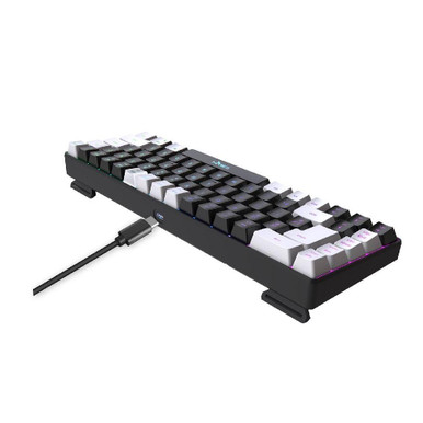 QMQJIA V200 Portable 68 Keys USB Gaming Keyboard Ergonomic Design with ...
