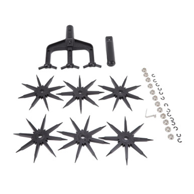 Arsor Rotary Cultivator Set, 2 Uses Garden Claw Rolling Lawn Aerator ...