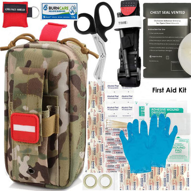 Trauma Kit, MOLLE Tactical Outdoor Emergency First Aid Survival Kit ...