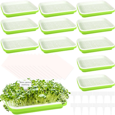 VAIPI 12 Seed Sprouter Trays with 20 Planter Tags and 12 Germinating ...