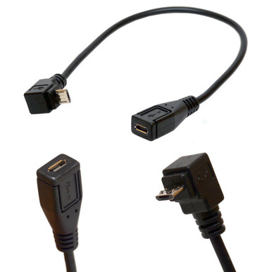 Micro B 5 Pin right angle 90 degree Extension Cable Male to Female ...