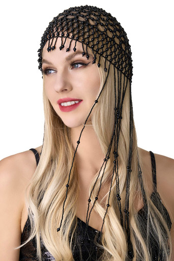 BABEYOND 1920s Pearl Flapper Cap Headpiece Roaring 20s Gatsby Pearl ...