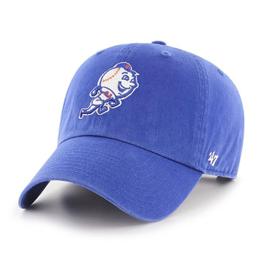 '47 New York Mets Clean Up Dad Hat Baseball Cap - Royal/Mr. Met, One ...