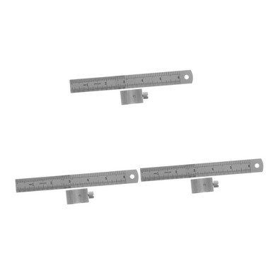 Holibanna 3 Sets Steel Ruler Positioning Block Engineer Ruler Precision ...