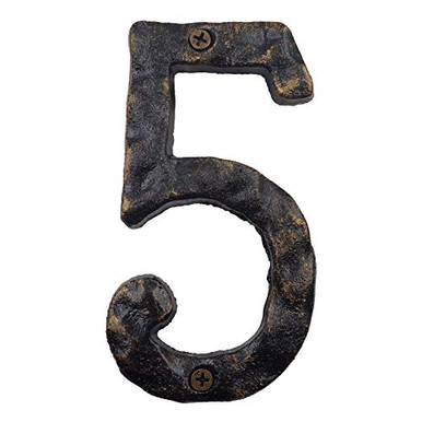 6 Inch House Numbers, Cast Iron Home Address Number, Featuring Solid ...