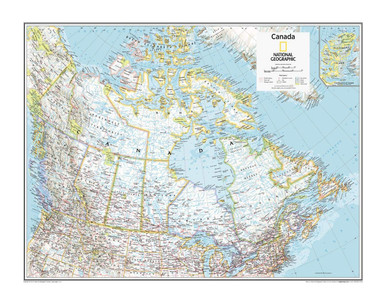 National Geographic: Canada Political Bilingual Wall Map - 28 x 22 ...